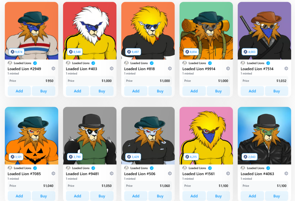 Loaded Lions (LION) là gì? Toàn bộ hệ sinh thái NFT Cronos